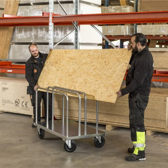 Plattenwagen Bügelwagen 1.250 x 700 x 945 mm, Traglast: 500 kg - verz