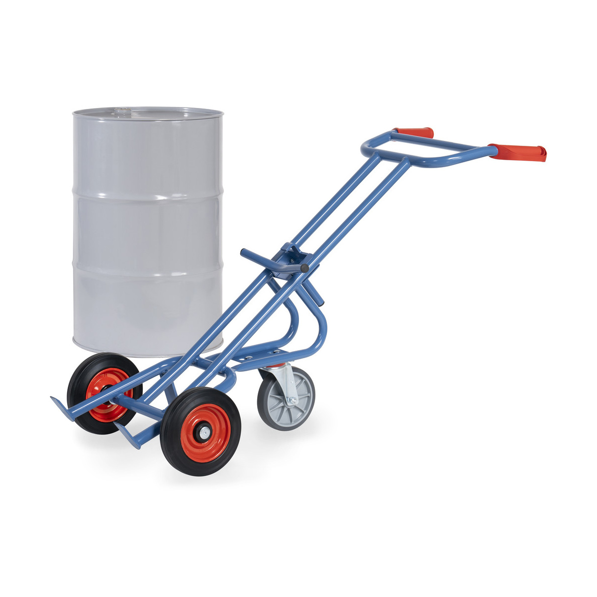 Fetra Fasskarre mit Stützrad 300 kg für 200 Liter Fässer, Vollgummire