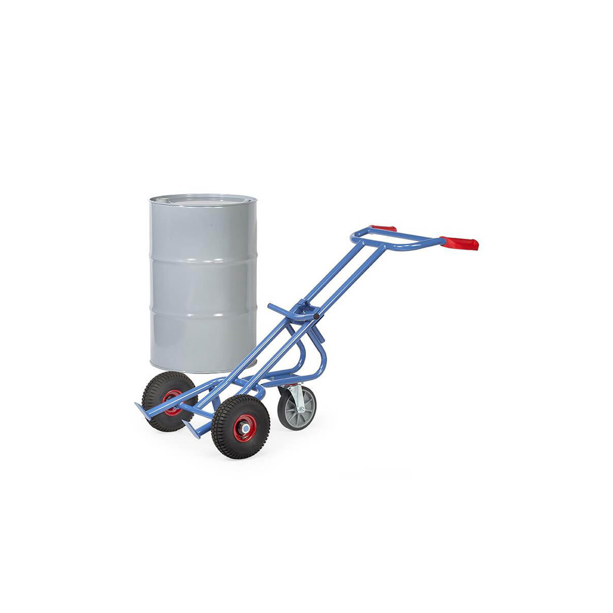 Fetra Fasskarre mit Stützrad 300 kg für 200 Liter Fässer, Luftreifen
